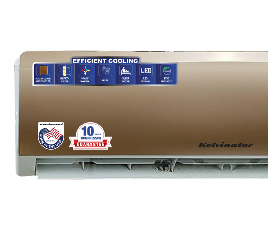 KELVINATOR 1 TON KSV-12BDINV GOLDEN PREMIUM SERIES INVERTER AC