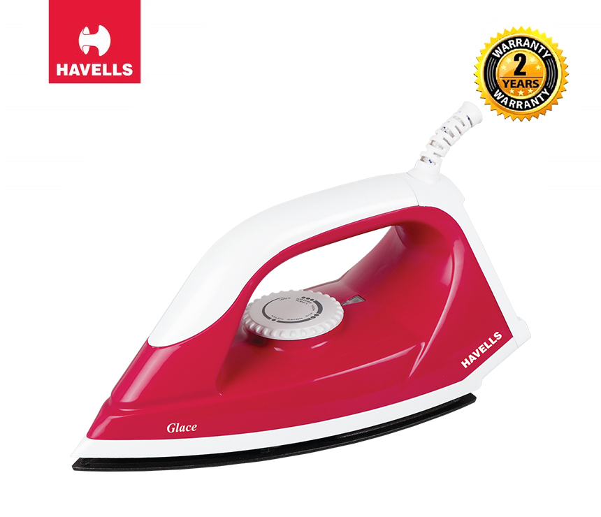 GLACE DRY IRON 750 W, Non Stick Coated (Ruby & White) - Rangs ...